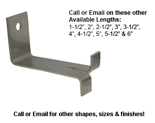 Split Tail Stone Anchor 1-1/4" x 1/8" x 2" x 3-1/2" x 3/4" w/ 5/16 ...